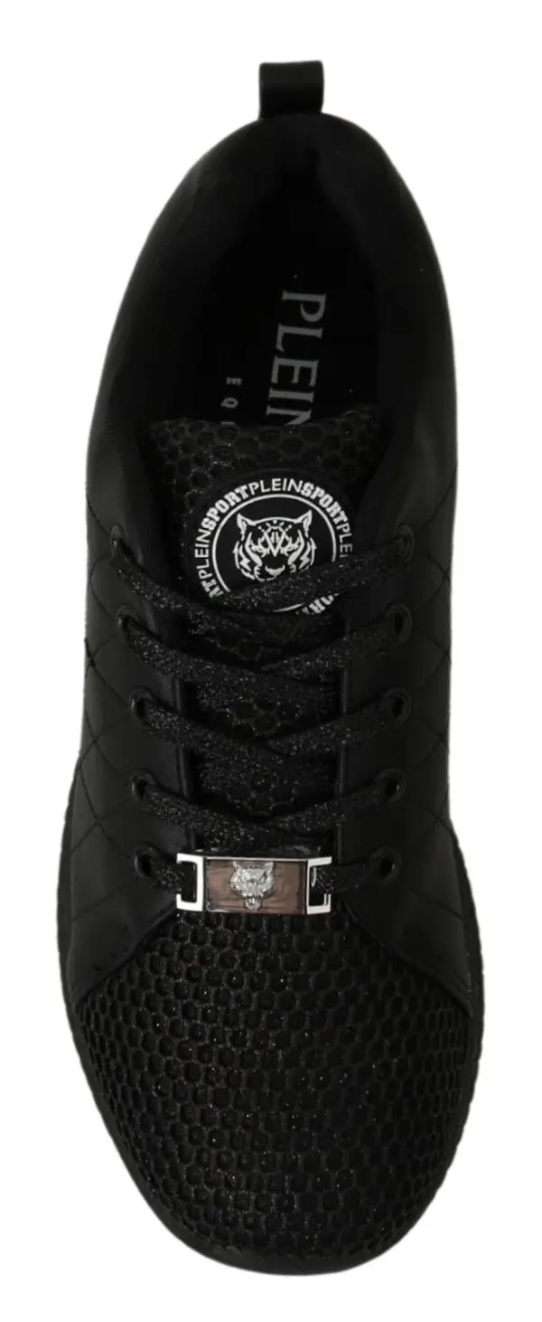 Philipp Plein Sport Casual Sneakers With Embossed Logo Detail - Black