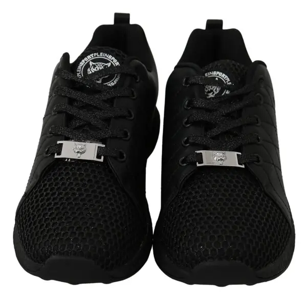 Philipp Plein Sport Casual Sneakers With Embossed Logo Detail - Black