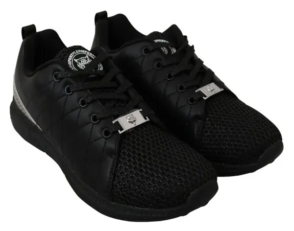 Philipp Plein Sport Casual Sneakers With Embossed Logo Detail - Black