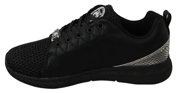 Philipp Plein Sport Casual Sneakers With Embossed Logo Detail - Black