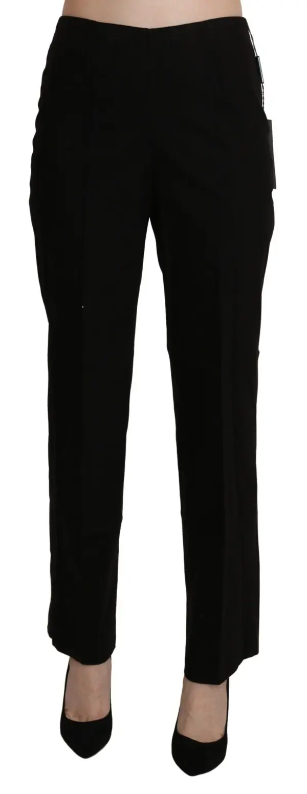 BENCIVENGA High Waist Straight Leg Trousers