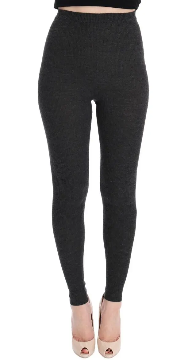 Dolce & Gabbana Wool Ribbed High Waist Tights
