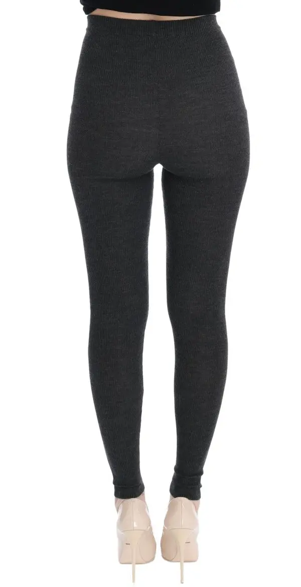 Dolce & Gabbana Wool Ribbed High Waist Tights