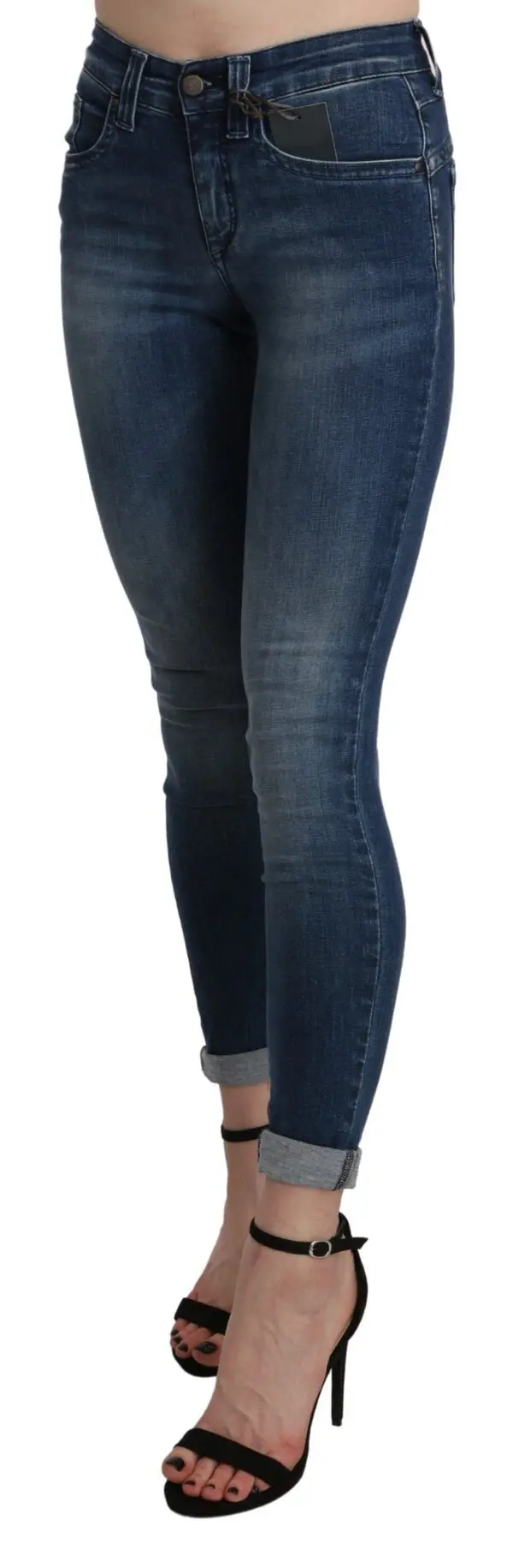 Ermanno Scervino High-waist Skinny Cropped Cotton Jeans