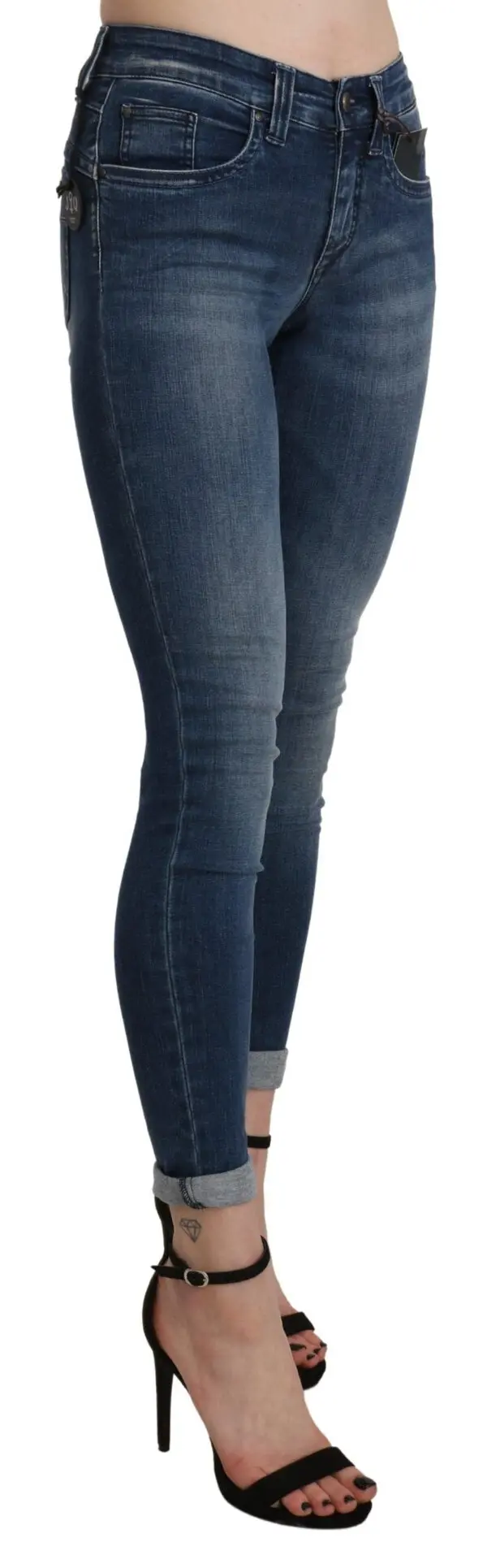 Ermanno Scervino High-waist Skinny Cropped Cotton Jeans