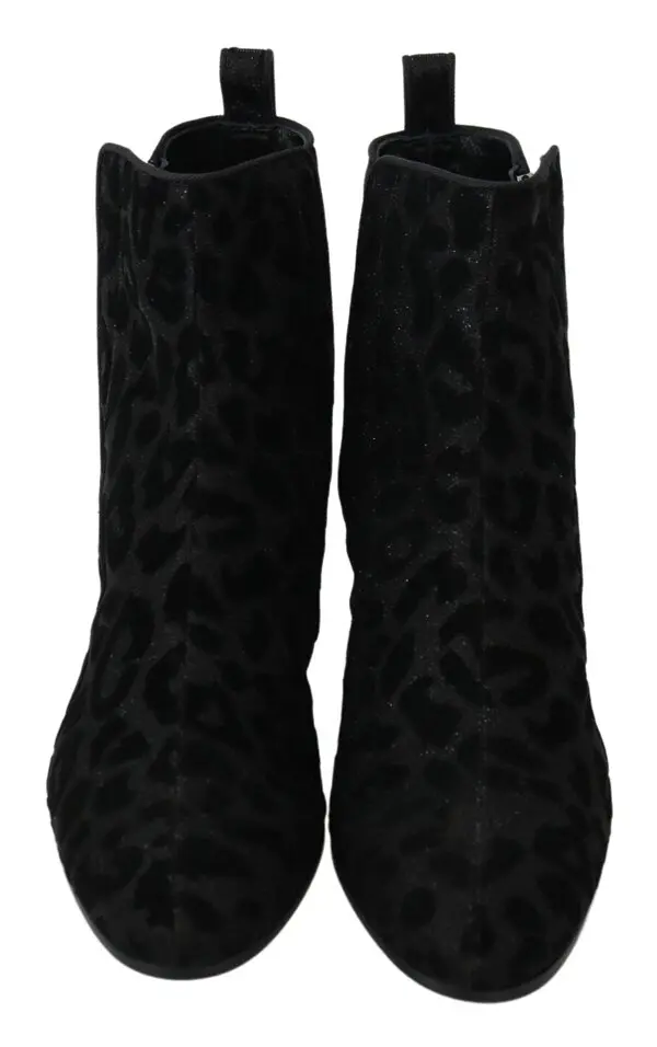 Dolce & Gabbana Leopard Print Short Boots