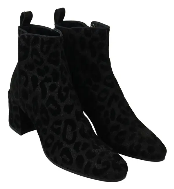 Dolce & Gabbana Leopard Print Short Boots