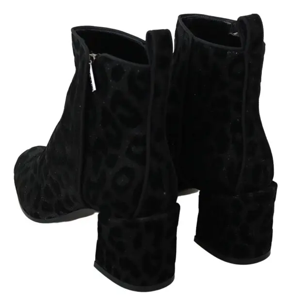 Dolce & Gabbana Leopard Print Short Boots