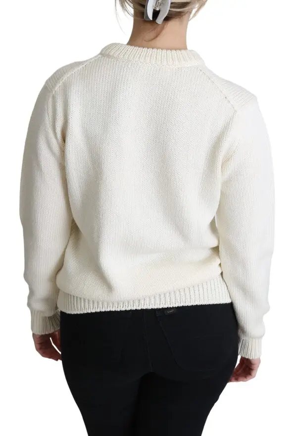 Dolce & Gabbana Floral Wool Pullover Sunflower Sweater