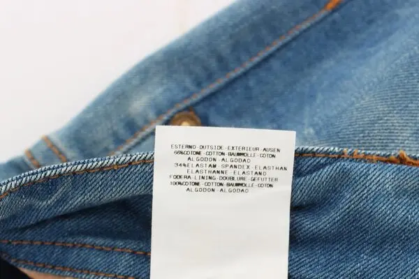 John Galliano Wash Cotton Blend Slim Fit Jeans - Blue