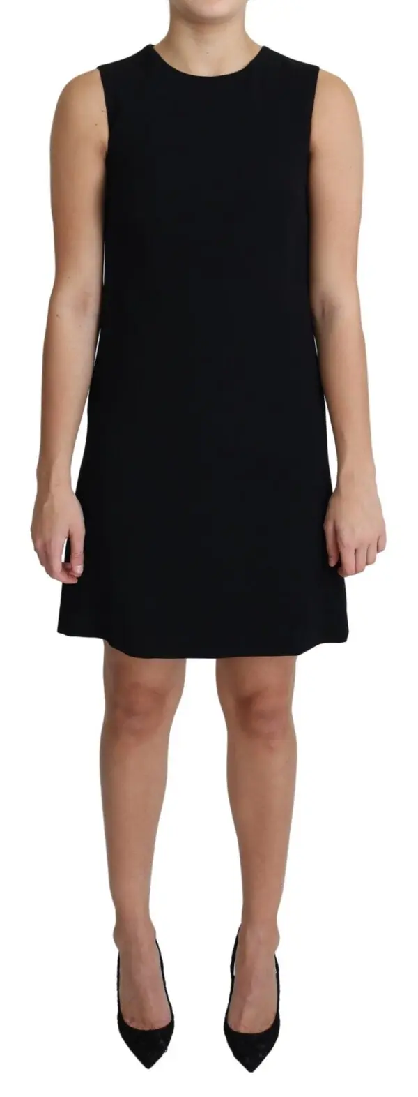 Dolce & Gabbana Viscose Stretch A-line Shift Mini Dress - Black