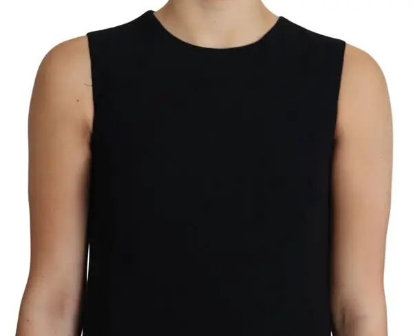 Dolce & Gabbana Viscose Stretch A-line Shift Mini Dress - Black