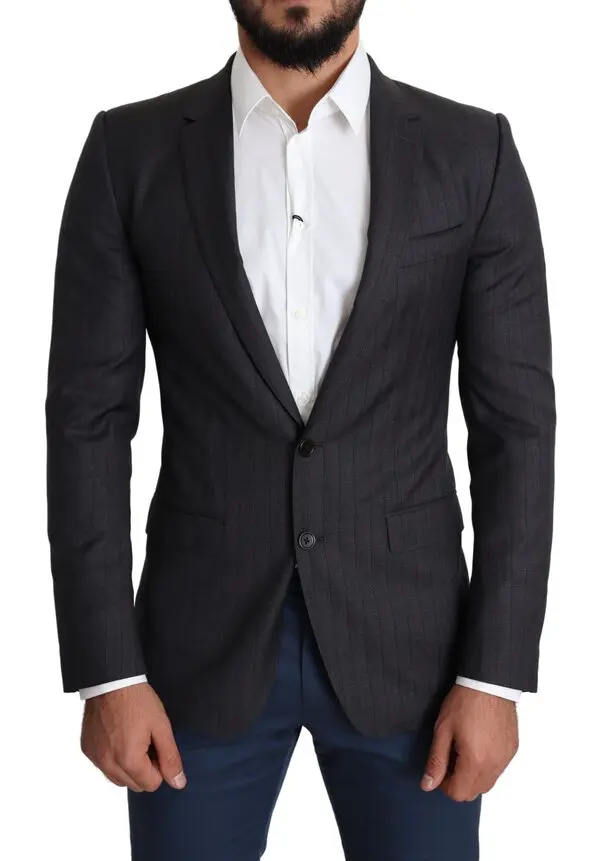 Dolce & Gabbana Wool Single Breasted Coat Martini Blazer