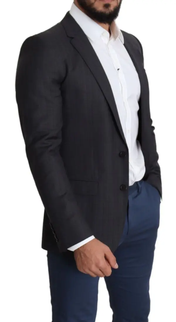 Dolce & Gabbana Wool Single Breasted Coat Martini Blazer