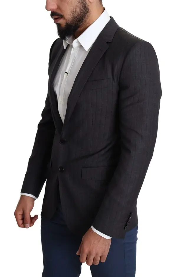 Dolce & Gabbana Wool Single Breasted Coat Martini Blazer
