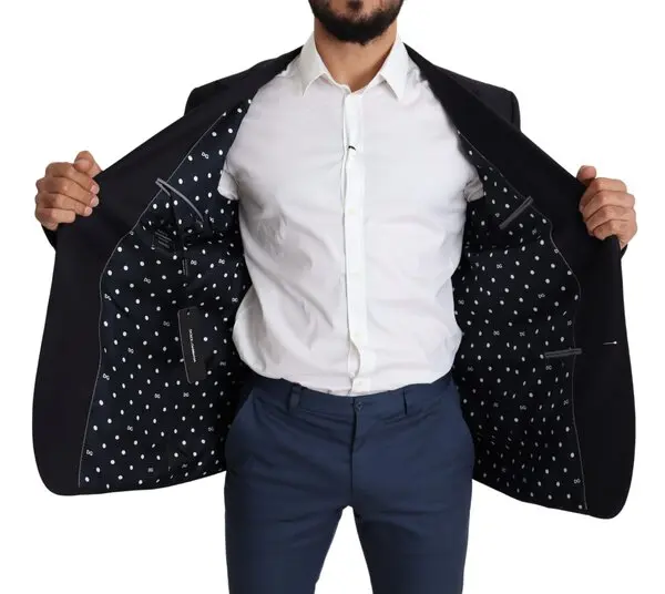 Dolce & Gabbana Wool Single Breasted Napoli Blazer - Black