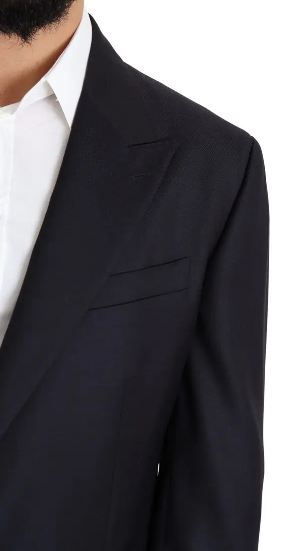 Dolce & Gabbana Wool Single Breasted Napoli Blazer - Black