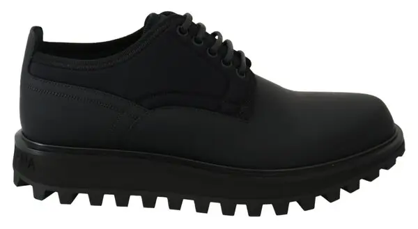 Dolce & Gabbana Rubberized Calfskin Chunky Derby Shoes