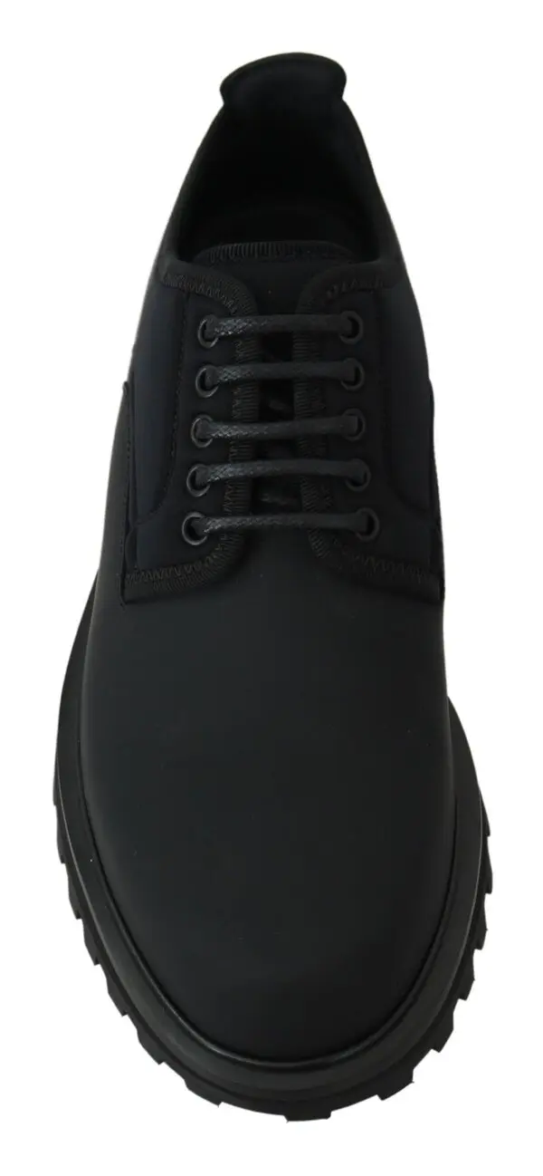 Dolce & Gabbana Rubberized Calfskin Chunky Derby Shoes