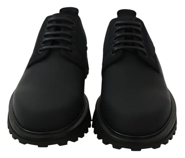 Dolce & Gabbana Rubberized Calfskin Chunky Derby Shoes