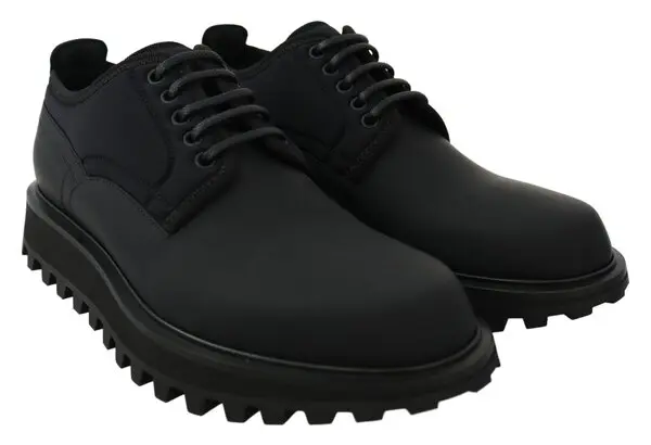 Dolce & Gabbana Rubberized Calfskin Chunky Derby Shoes