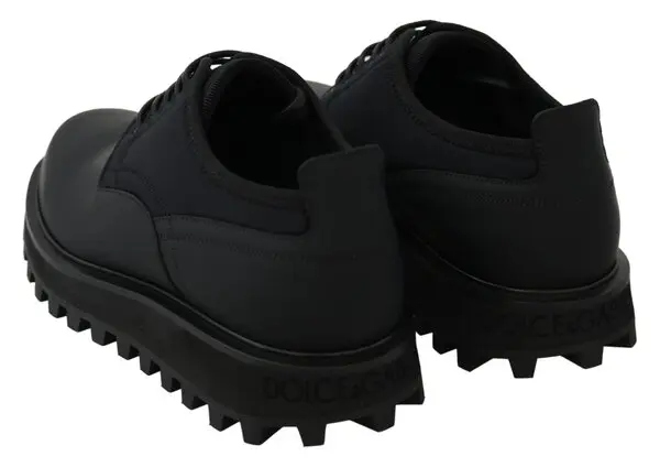 Dolce & Gabbana Rubberized Calfskin Chunky Derby Shoes