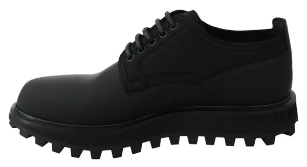 Dolce & Gabbana Rubberized Calfskin Chunky Derby Shoes