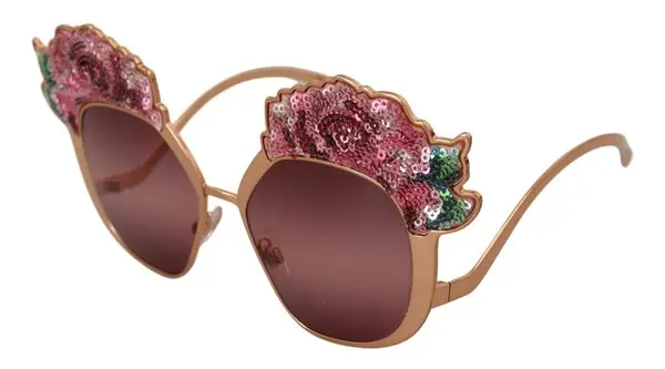Dolce & Gabbana Rose Sequin Embellished Sunglasses