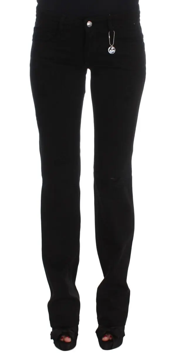 Costume National Cotton Slim Fit Bootcut Jeans