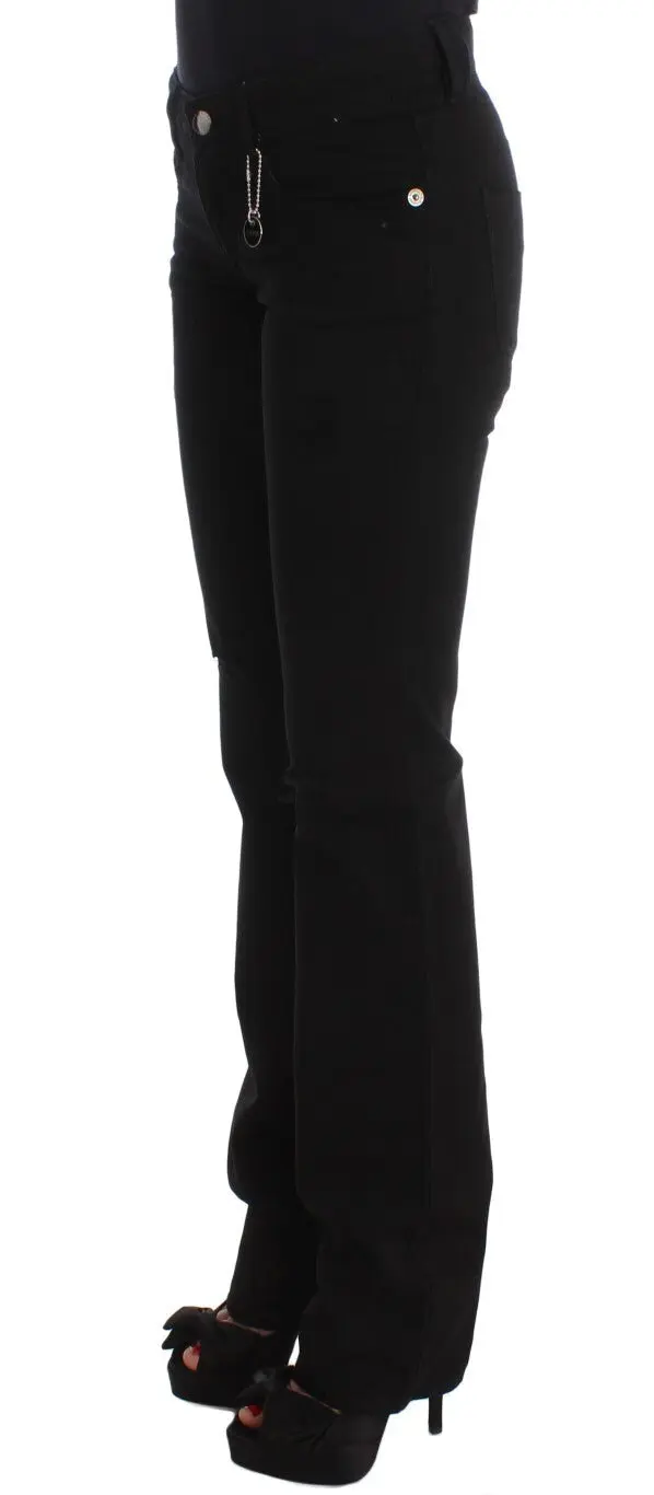 Costume National Cotton Slim Fit Bootcut Jeans