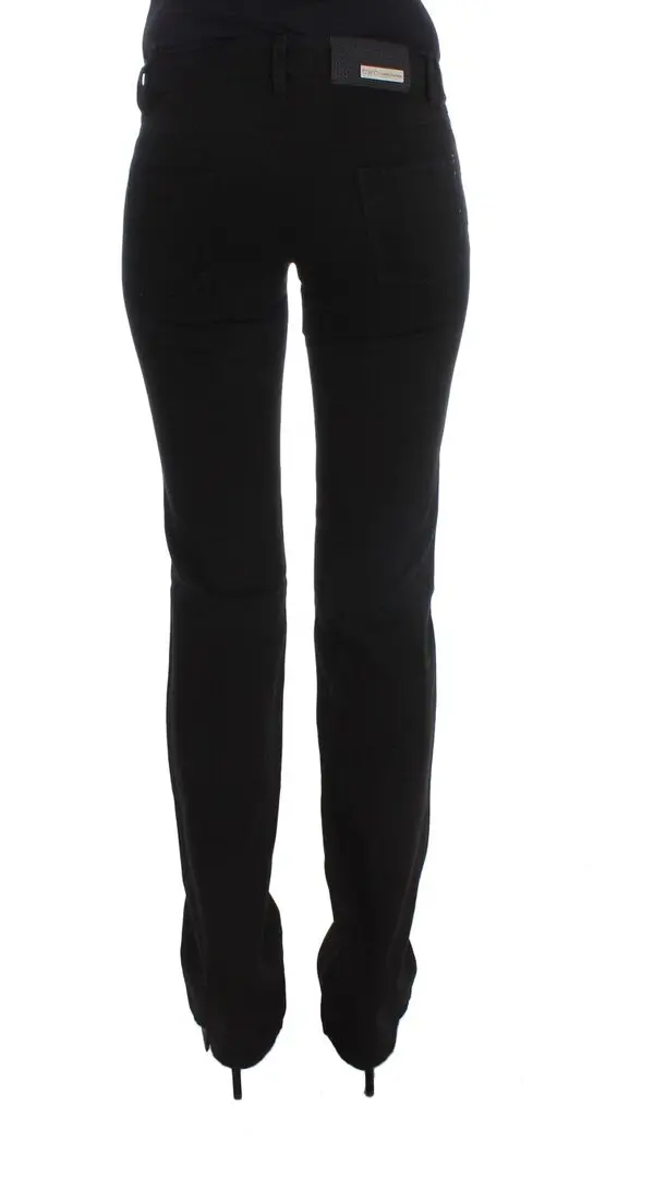 Costume National Cotton Slim Fit Bootcut Jeans