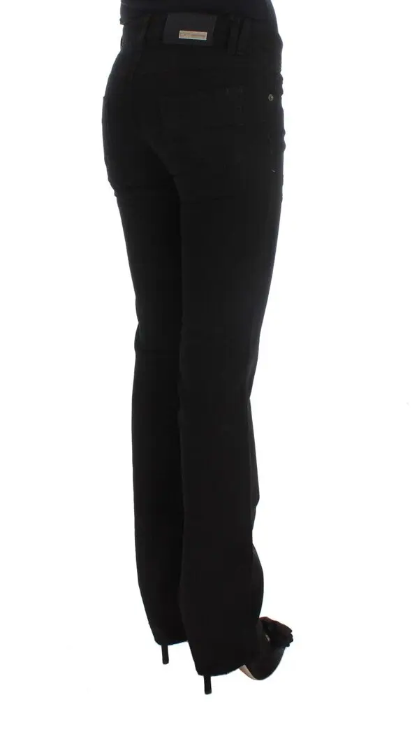 Costume National Cotton Slim Fit Bootcut Jeans