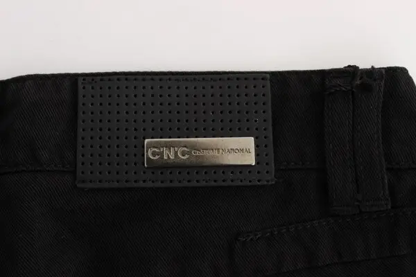 Costume National Cotton Slim Fit Bootcut Jeans