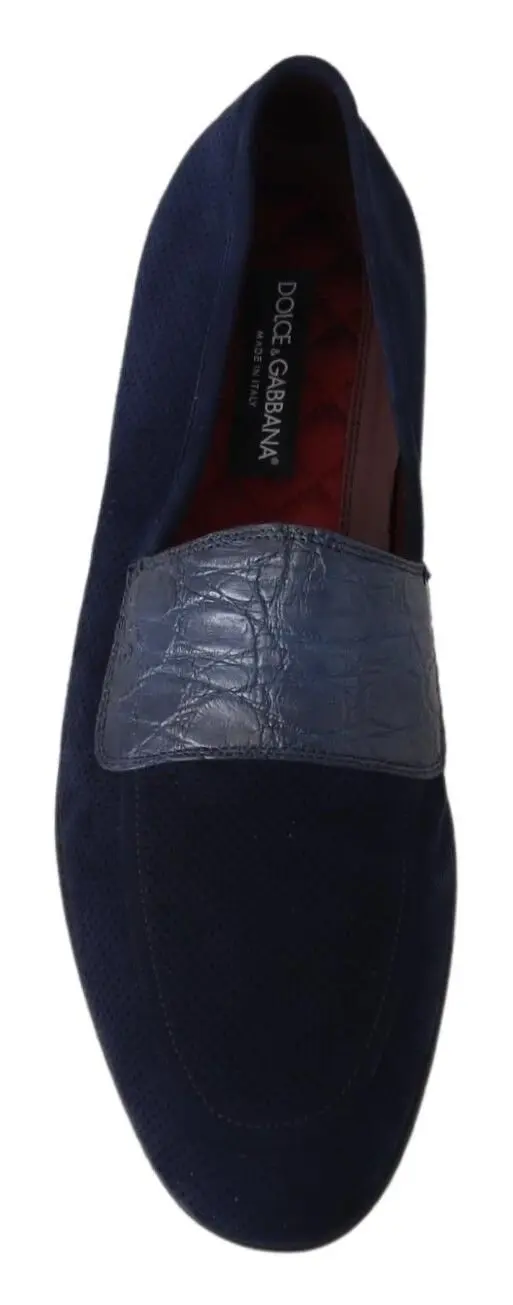 Dolce & Gabbana Suede Caiman Loafers