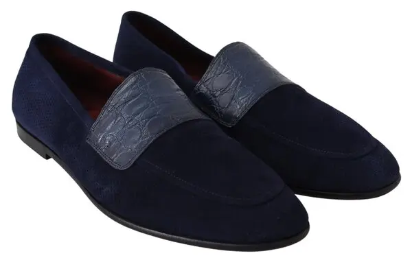 Dolce & Gabbana Suede Caiman Loafers