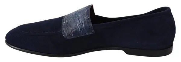 Dolce & Gabbana Suede Caiman Loafers