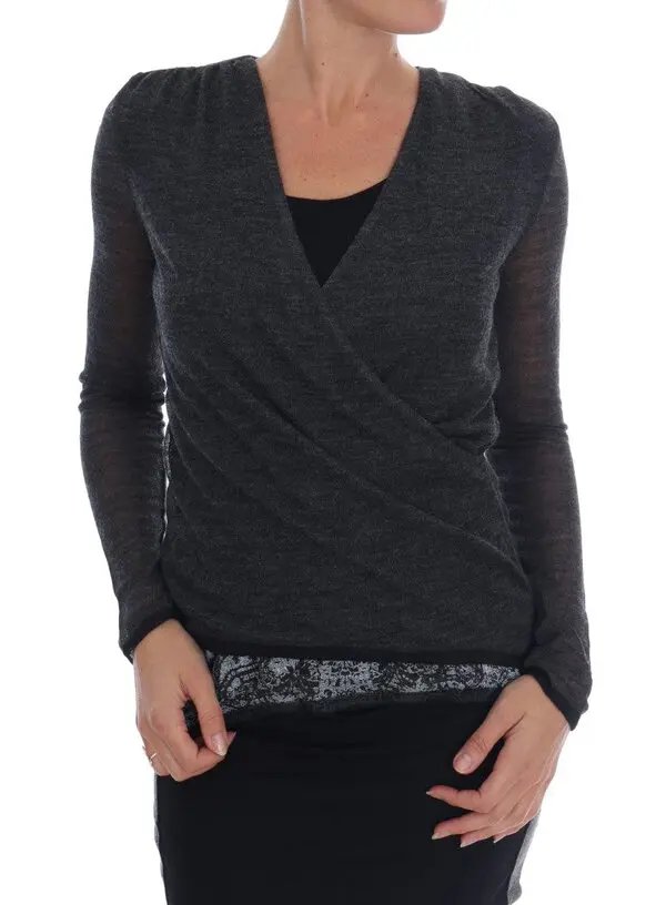 Ermanno Scervino Wool Lace Long Sleeve Top