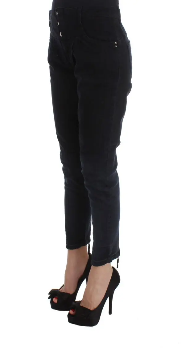 Costume National Slim Fit Cropped Jeans