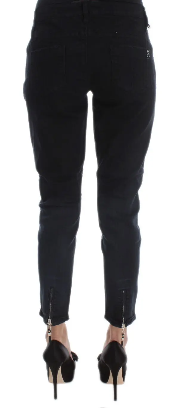 Costume National Slim Fit Cropped Jeans