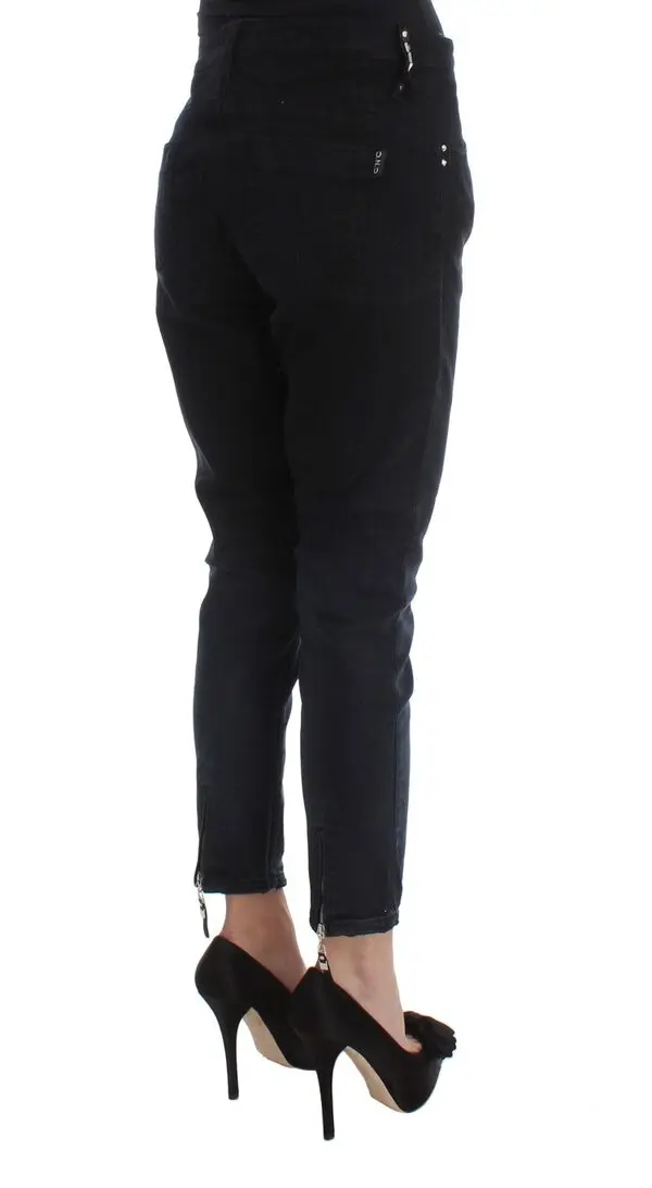 Costume National Slim Fit Cropped Jeans