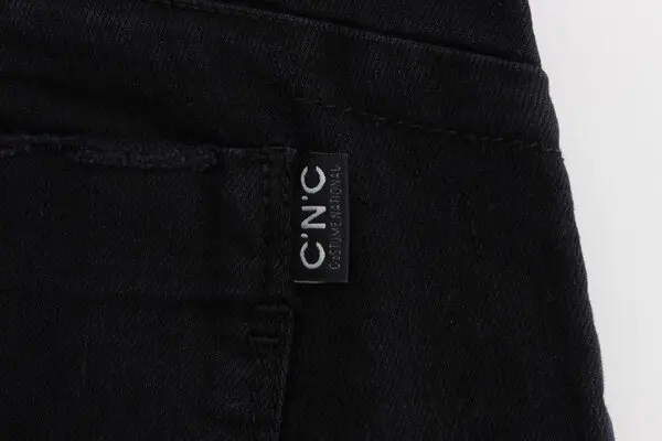 Costume National Slim Fit Cropped Jeans
