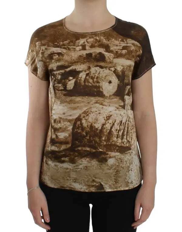 Dolce & Gabbana Taormina Silk Blouse - Brown