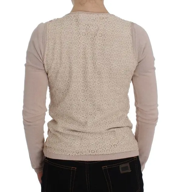 PINK MEMORIES Floral Lace Wrap Sweater