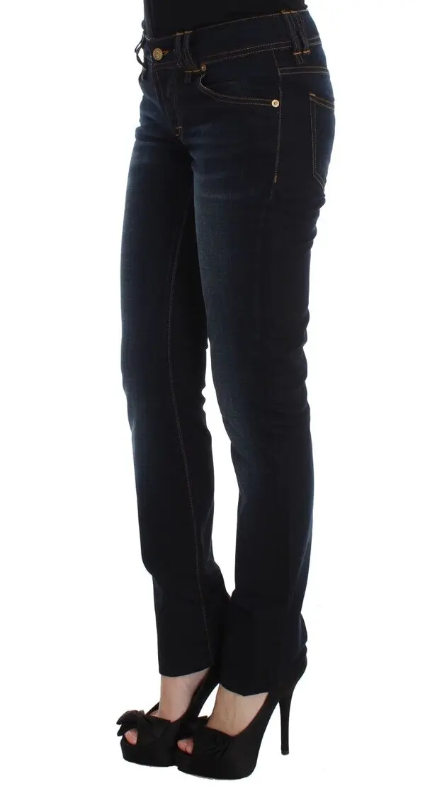 John Galliano Wash Cotton Slim Fit Jeans - Blue
