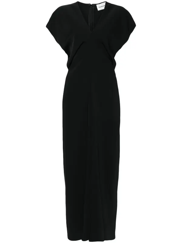 PAROSH Draped Cady Maxi Dress