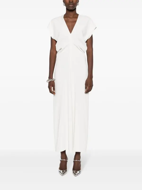 PAROSH Draped Cady Maxi Dress