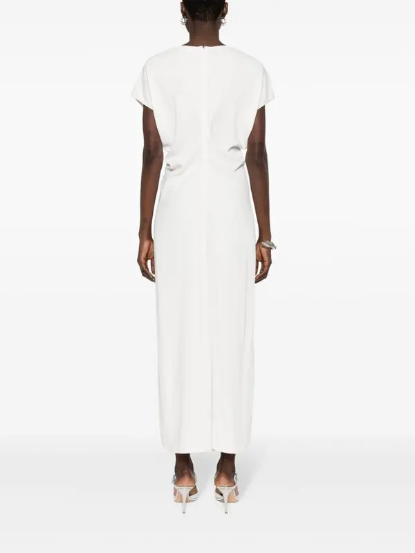 PAROSH Draped Cady Maxi Dress