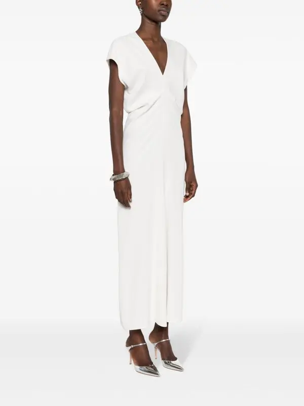PAROSH Draped Cady Maxi Dress