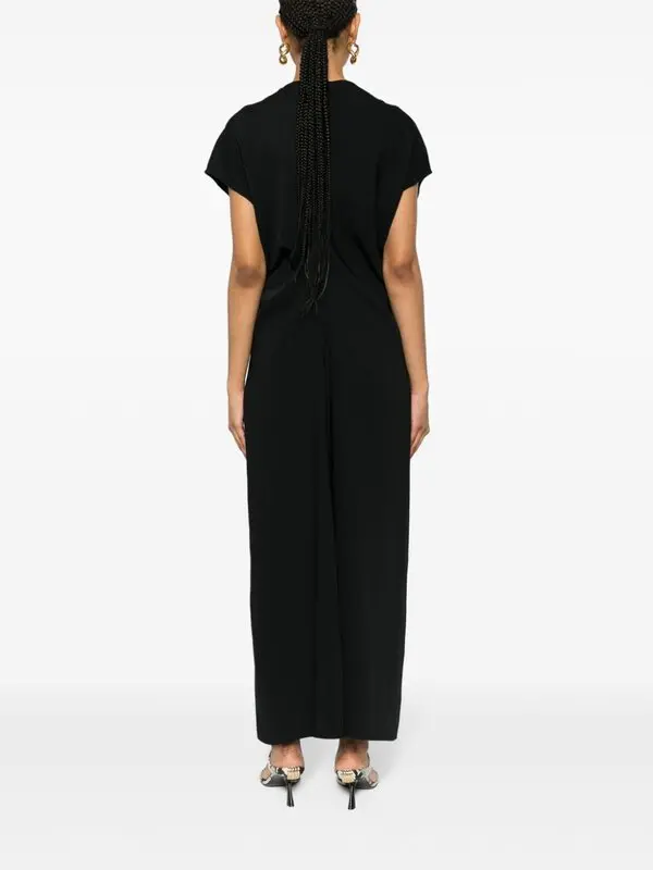 PAROSH Draped Cady Maxi Dress