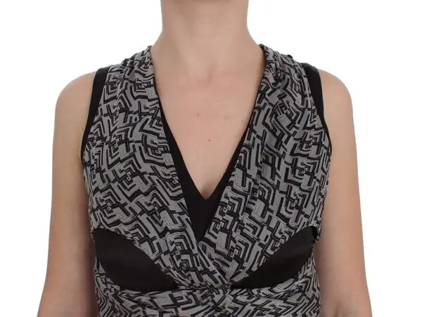 Karl Lagerfeld Black Silk Blouse Top